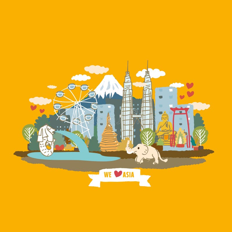 Asia concept poster stock vector. Illustration of buddha - 60062506