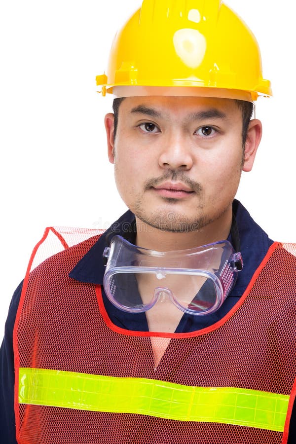 Asia Construction Worker Portrait Stock Photo - Image of happy, korean ...