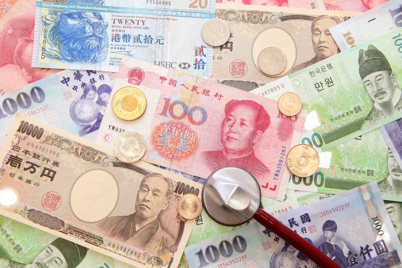 Asia currencies stock photo. Image of korea, currency - 21663232