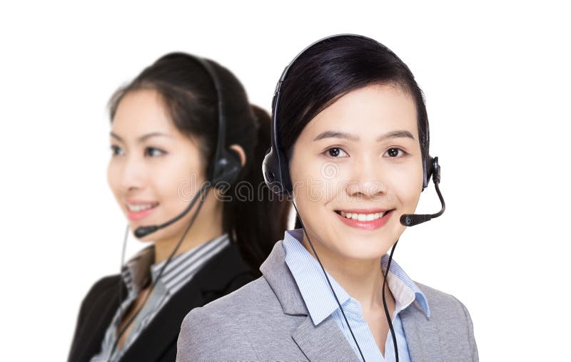 Asia customer service team stock image. Image of isolated - 40941919