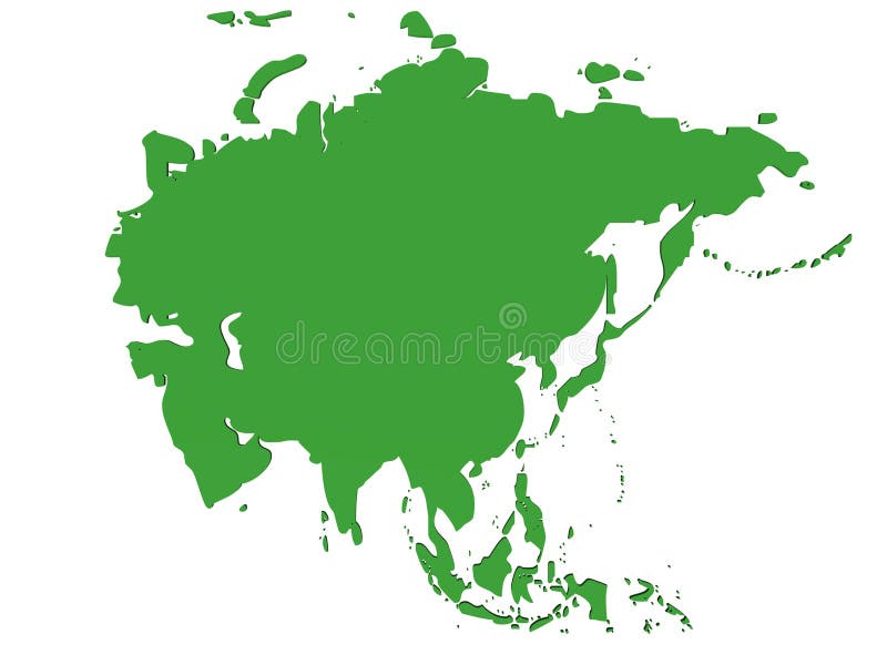 Green map of Asia stock vector. Illustration of green - 167507323
