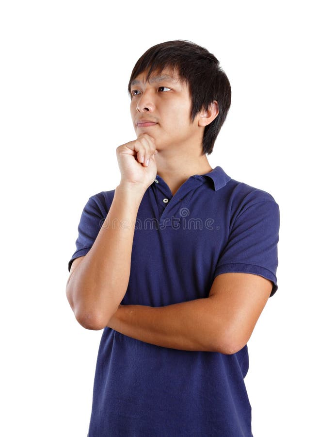 Young Chinese Business Man Thinking. Stock Photo - Image of korean ...