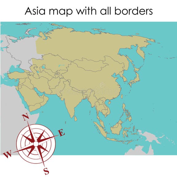 Asia Map Border Stock Illustrations – 136,003 Asia Map Border Stock ...