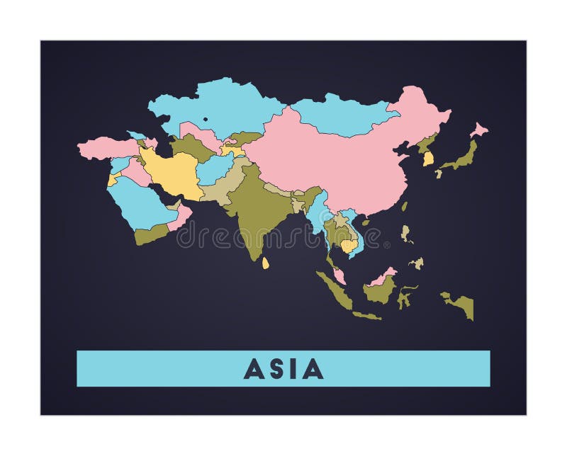 Asia map. stock vector. Illustration of infographics - 205475699
