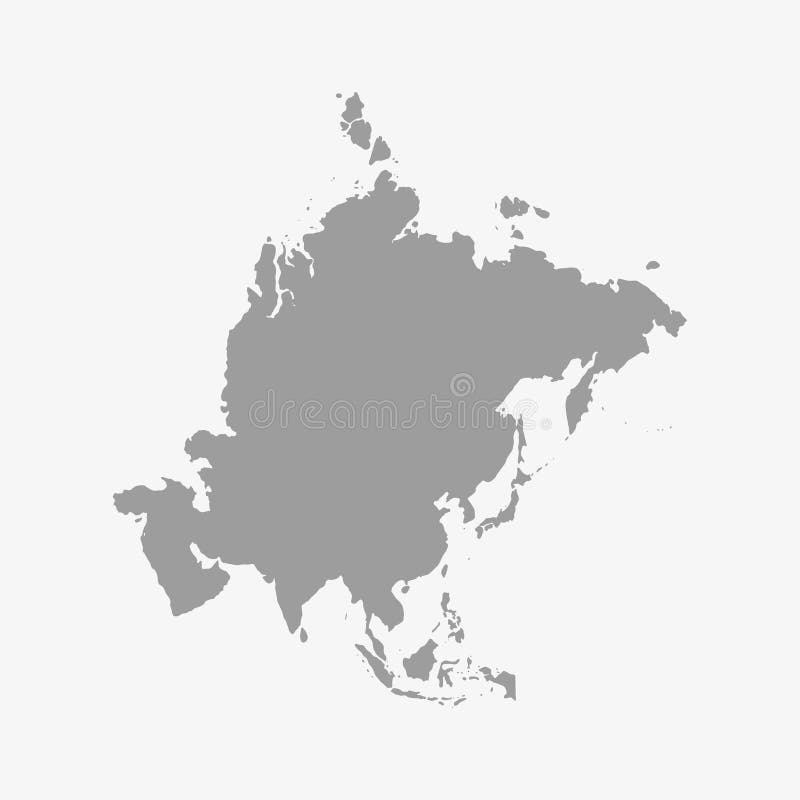 Map of China in Gray on a White Background Stock Vector - Illustration ...