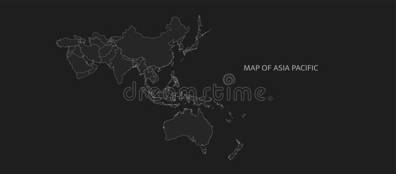 Asia Map. Map of Asia Pacific. Oceania Map. High Quality Vector ...