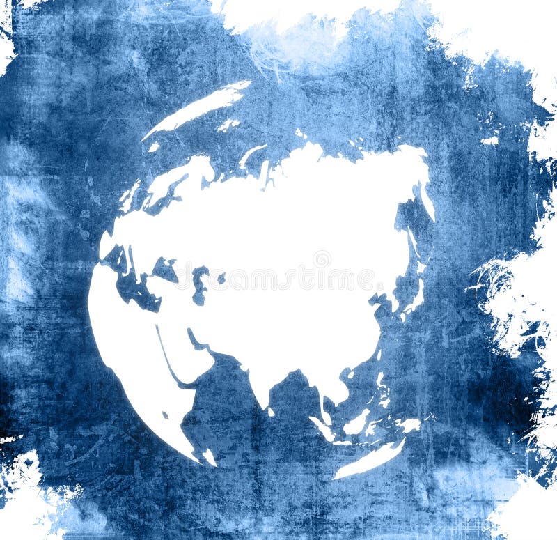 Asia map-vintage artwork stock illustration. Illustration of country ...