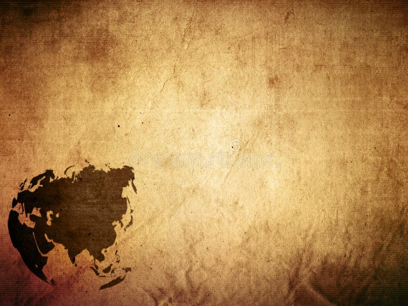 Asia map-vintage artwork stock illustration. Illustration of business ...