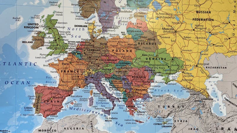 Political Map Of Europe And Asia