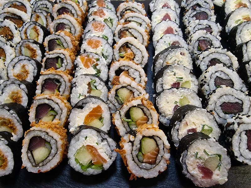 Asia seafood sushi stock photo. Image of bento, menu - 259818116