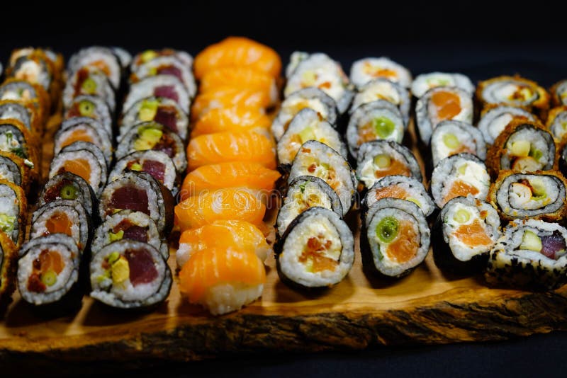 Asia seafood sushi stock photo. Image of cuisine, asia - 259818122