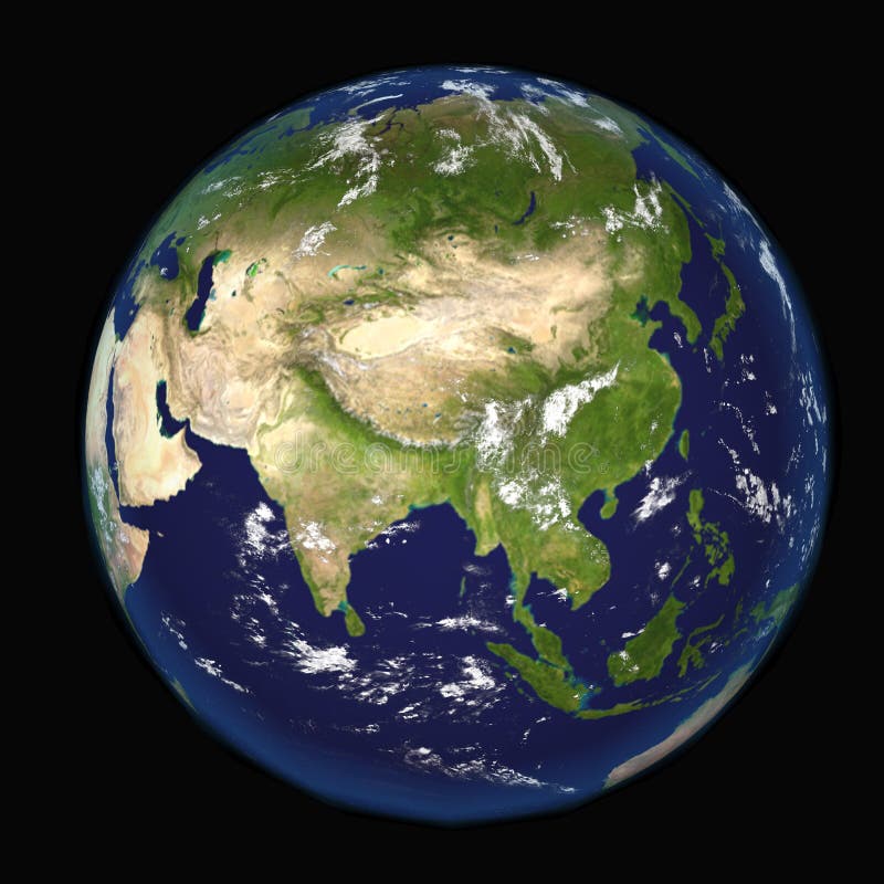 Asia Seen from Space 3d Illustration Elements of this Image Furnished ...