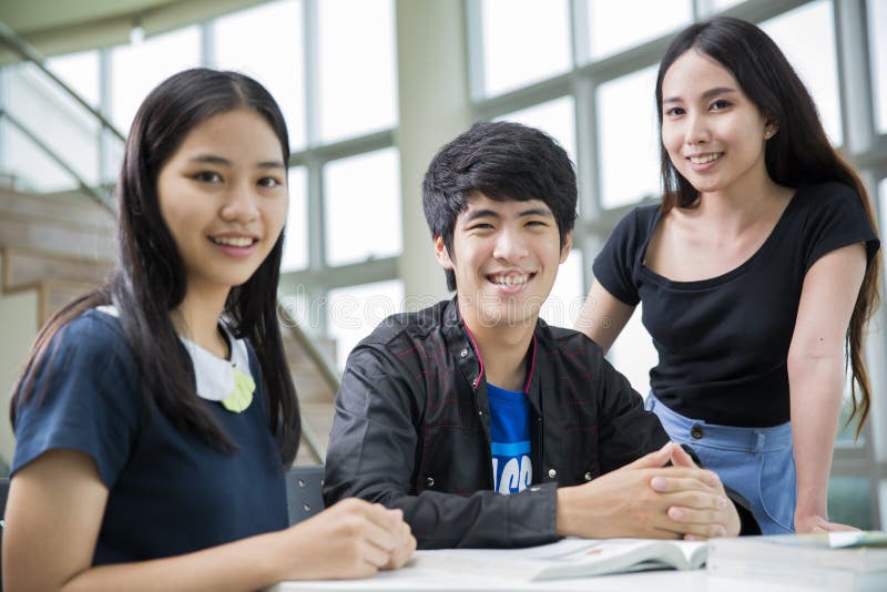 Asia students stock photo. Image of reading, smart, education - 45163710