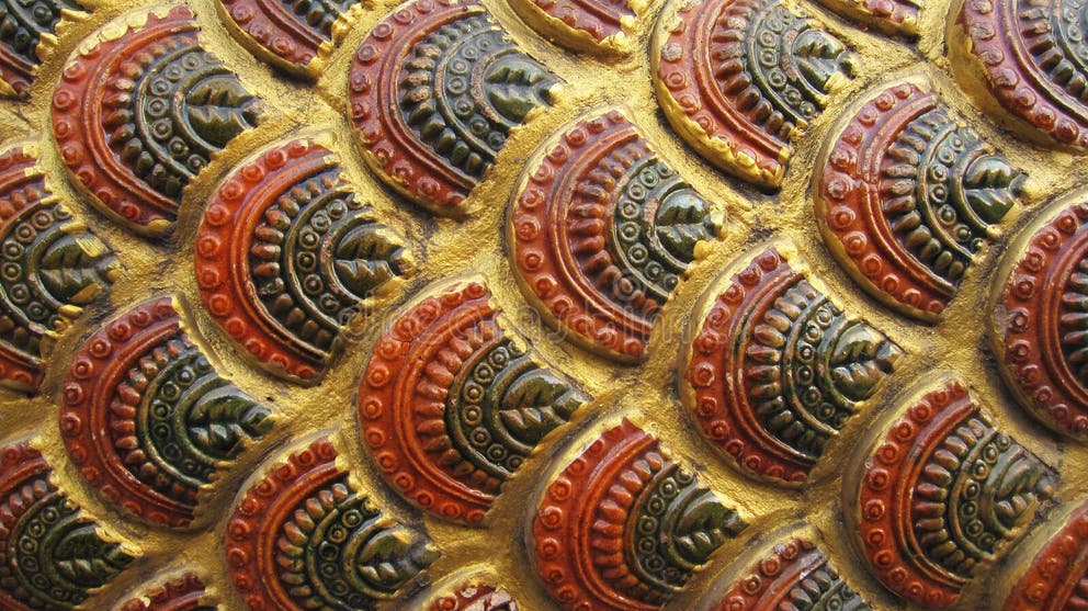 Asian Ancient Golden Giant Snake Scale Pattern Stock Image - Image of ...