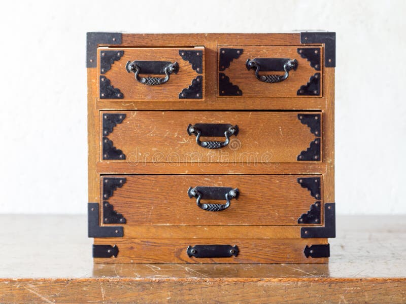 Asian Antique Wooden Miniture Drawer Stock Image - Image of handle ...