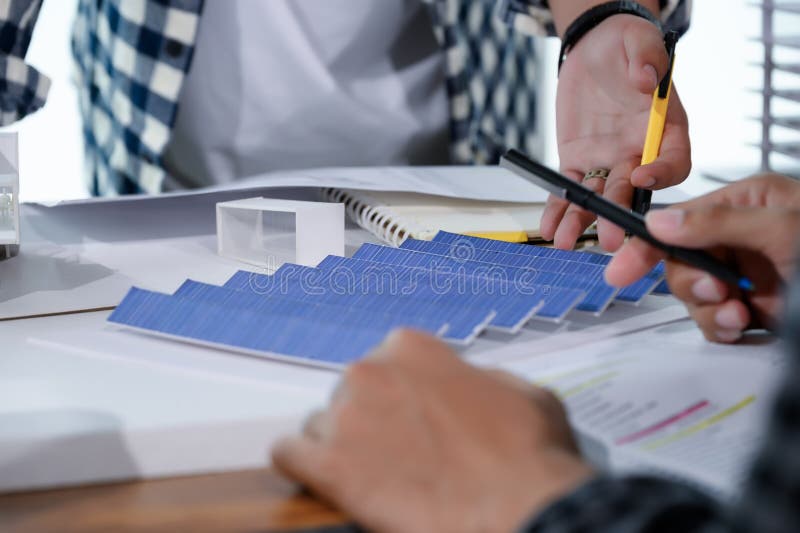 Asian Architect Students Studying Modern House Design and Finding Ways ...