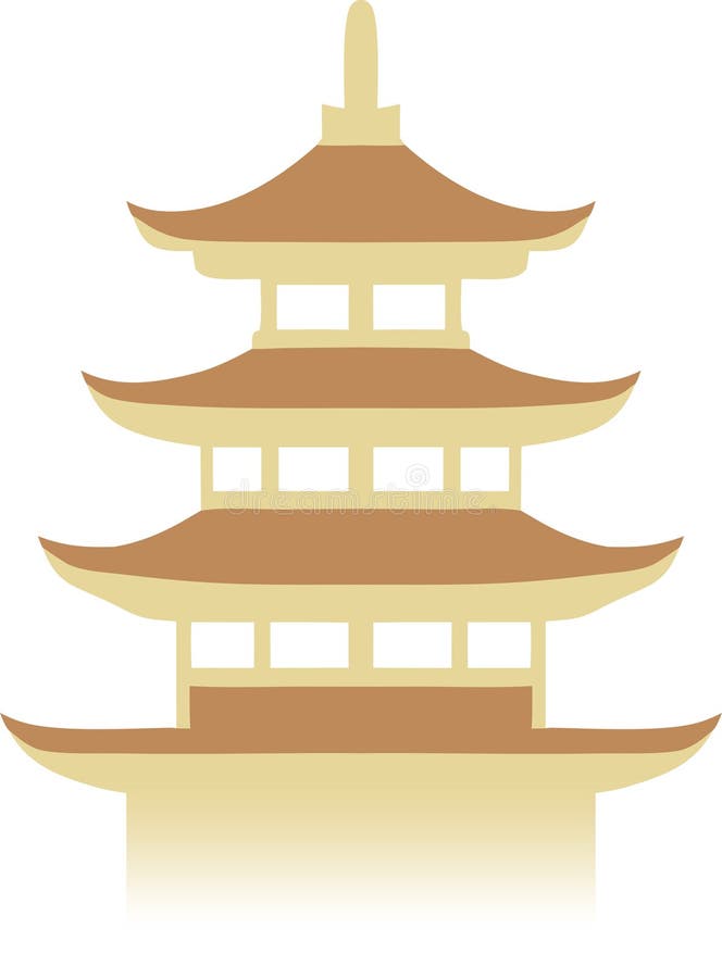 Asian Architecture Theme Elements Traditional Chinese House Stock ...