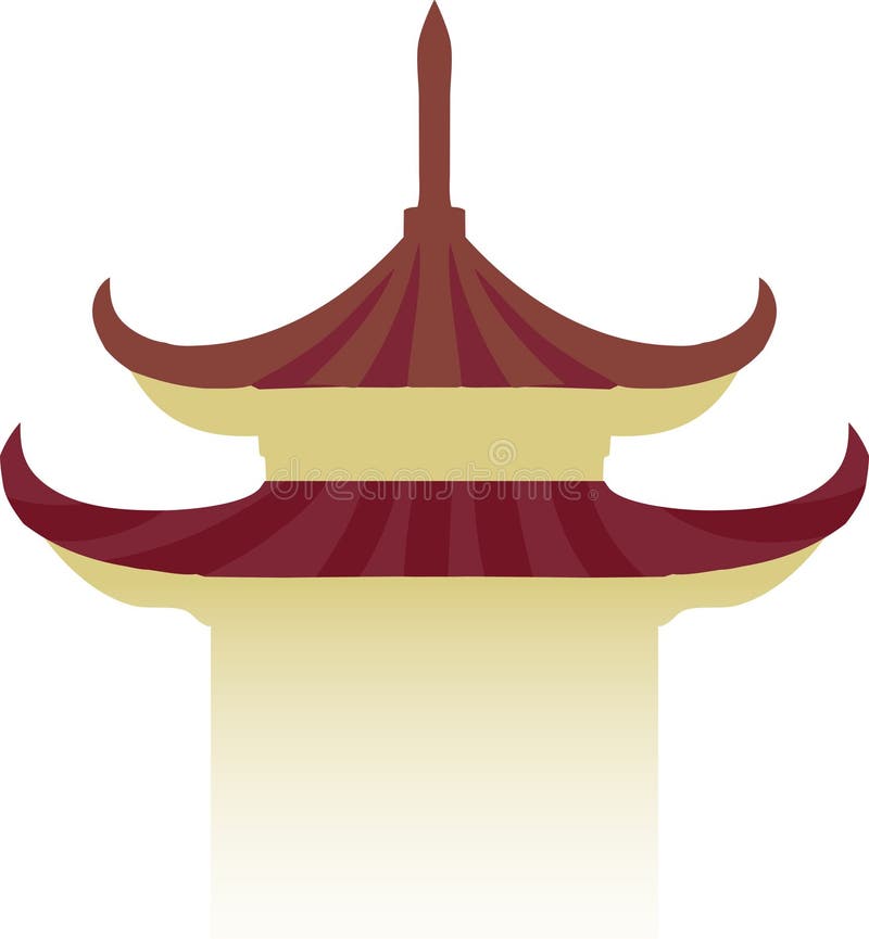 Asian Architecture Theme Elements Traditional Chinese House Stock ...