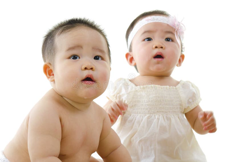 Asian babies stock image. Image of curiosity, isolated - 24948269