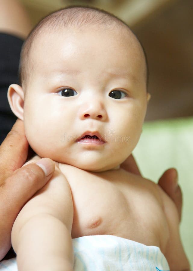 Asian baby stock photo. Image of attractive, father, blue - 6191658