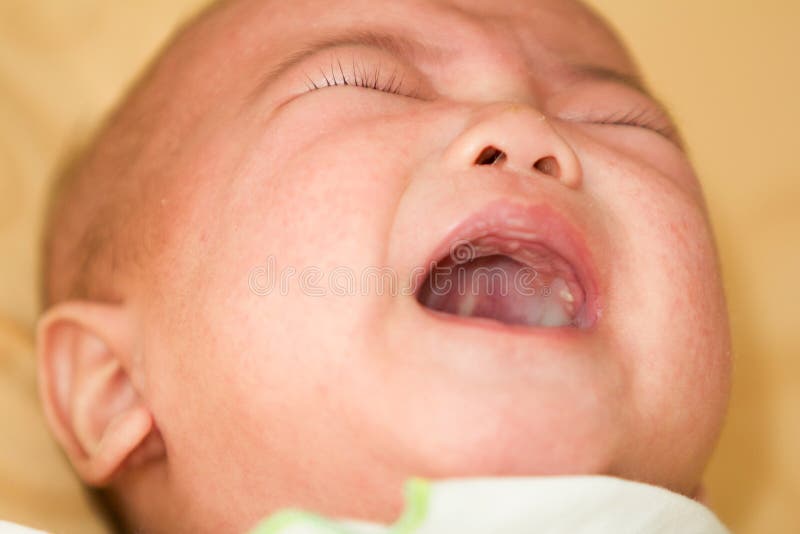 Baby Crying Loud Close Up stock image. Image of childhood - 198329295