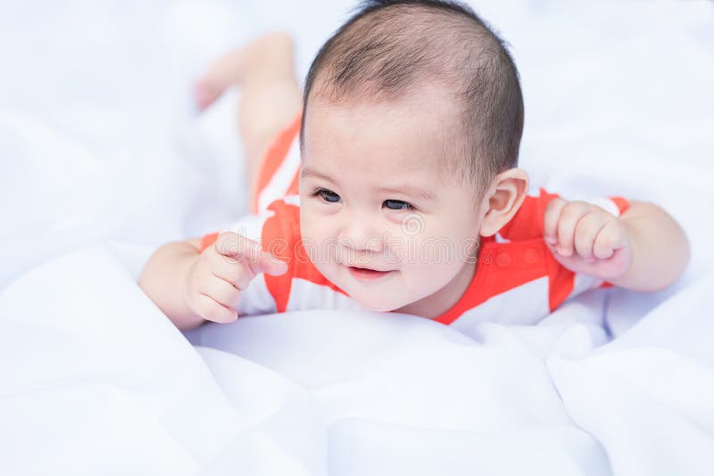 Asian baby stock image. Image of little, cheerful, beautiful - 60287093