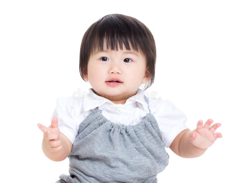 Asian baby girl stock photo. Image of female, asia, hair - 39099718