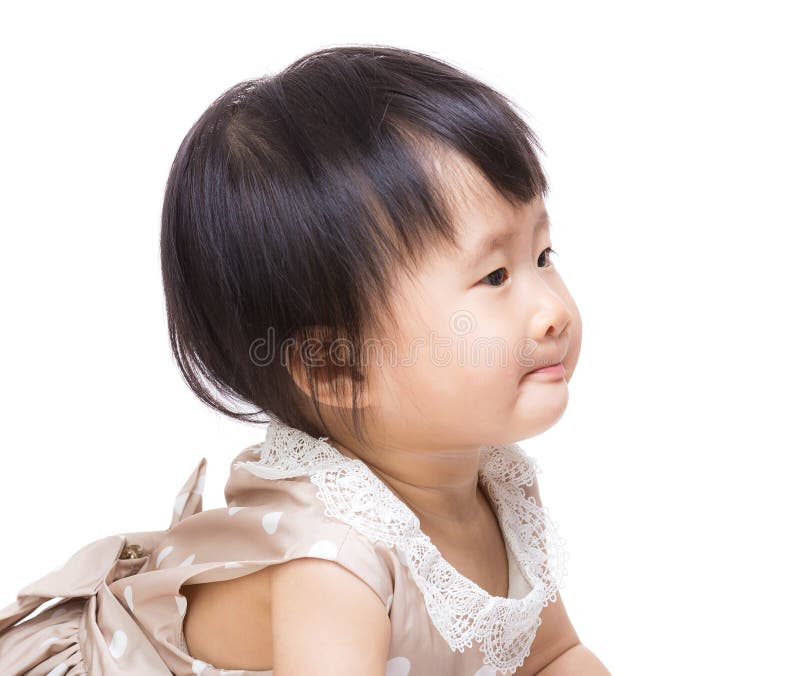Asian Baby Girl Side Profile Stock Image - Image of child, funny: 40685385