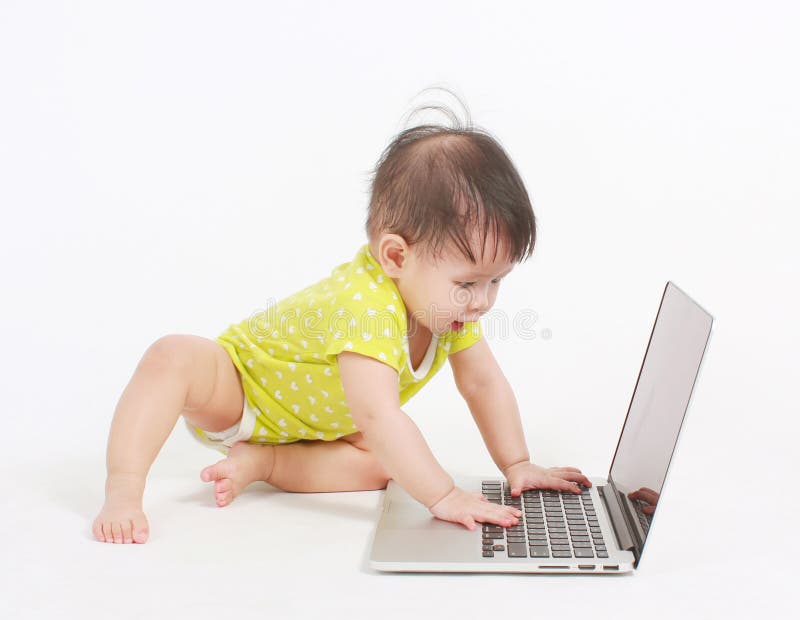 420 Baby Typing Modern Laptop Stock Photos - Free & Royalty-Free Stock ...