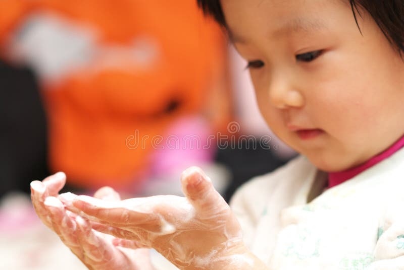 Asian baby gesture stock image. Image of laugh, finger - 13073845
