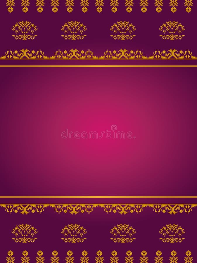 Asian Background, Thai Art Pattern Vector Template Stock Illustration ...