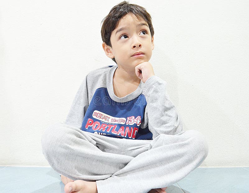 Asian boy Thinking stock photo. Image of children, asian - 32826540