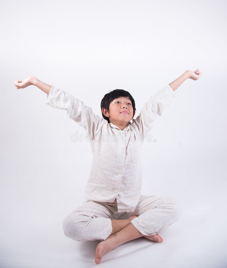 Asian boy waking stock image. Image of morning, oneself - 68634061