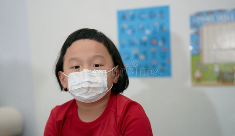 Asian Boy Wear Protective Mask in Covid 19 Stock Image - Image of happy ...