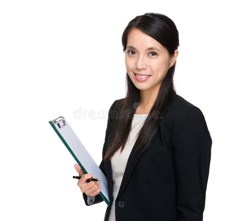 Business Assistant Clipboard Stock Image - Image of dress, asia: 43471353