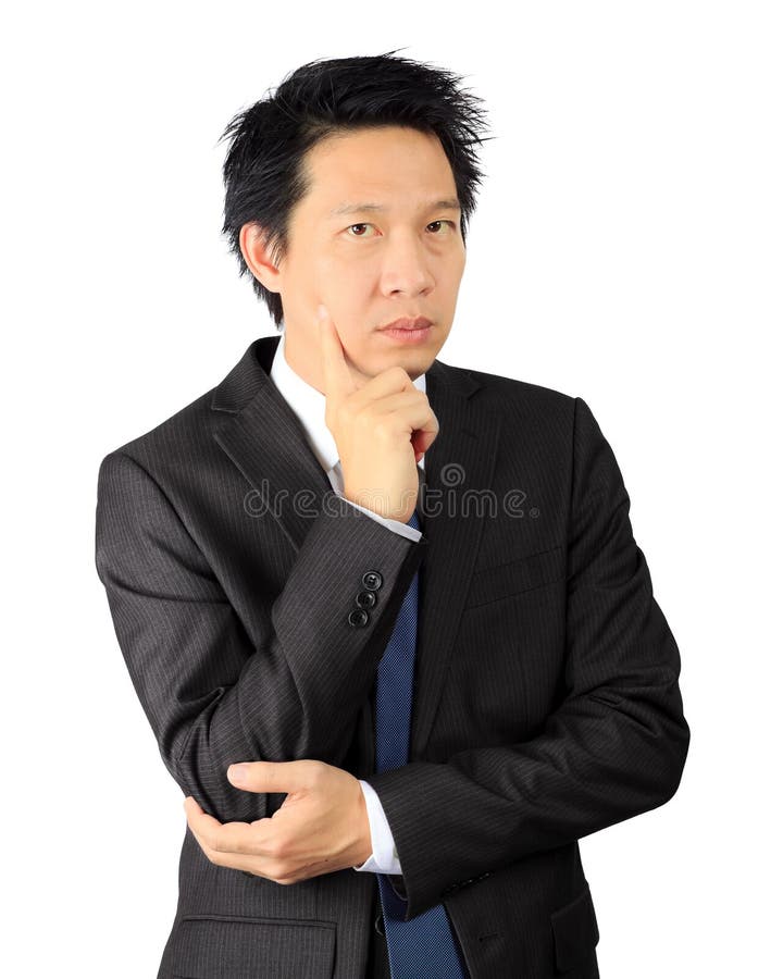 Asian Business Man Over White Stock Image - Image of finance, asian ...