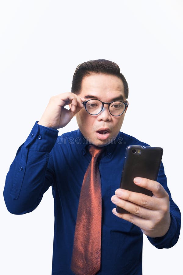 Asian Business Man Use Mobile Phone Stock Photo - Image of smart ...