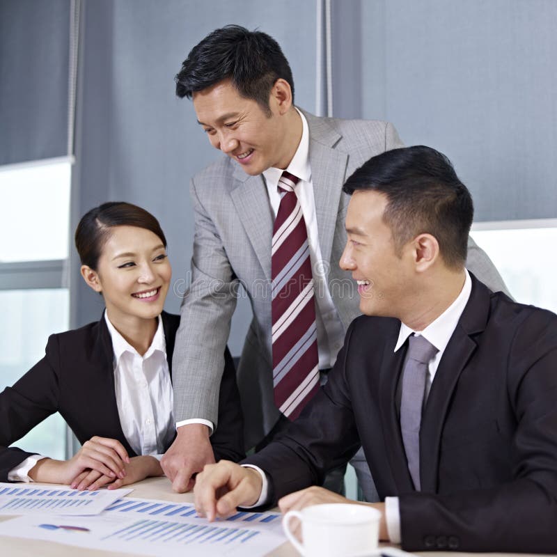 Asian business people stock photo. Image of meeting, chart - 30741722