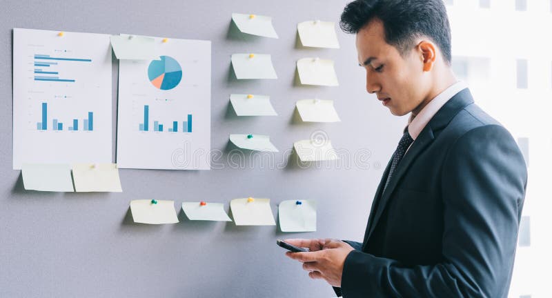 Asian Business People are Planning a Business Next To the Plan Board ...