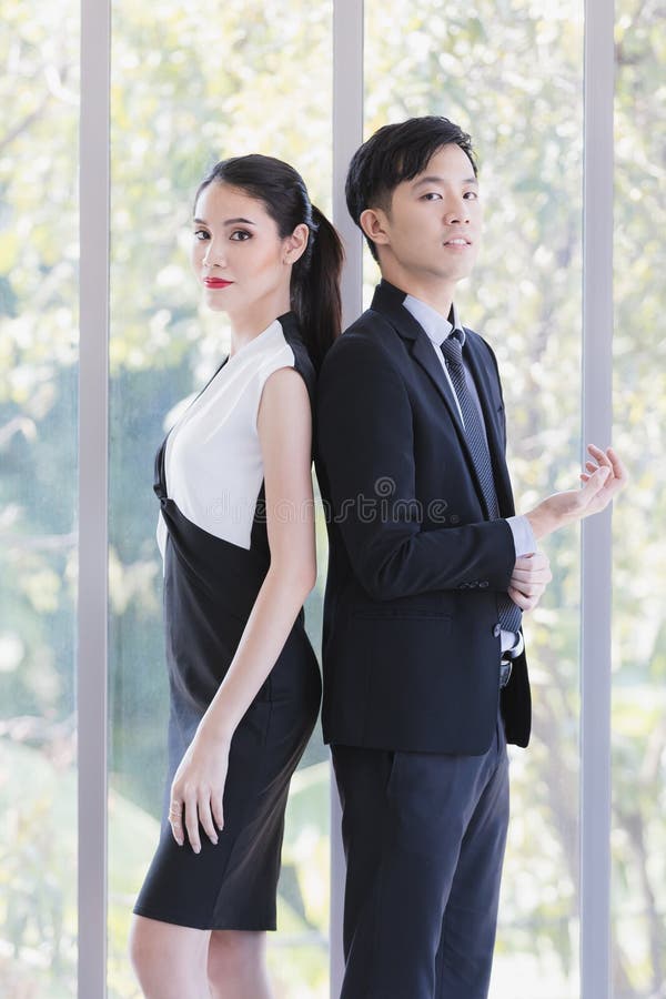 Asian Business People Posing in Office Stock Photo - Image of executive ...