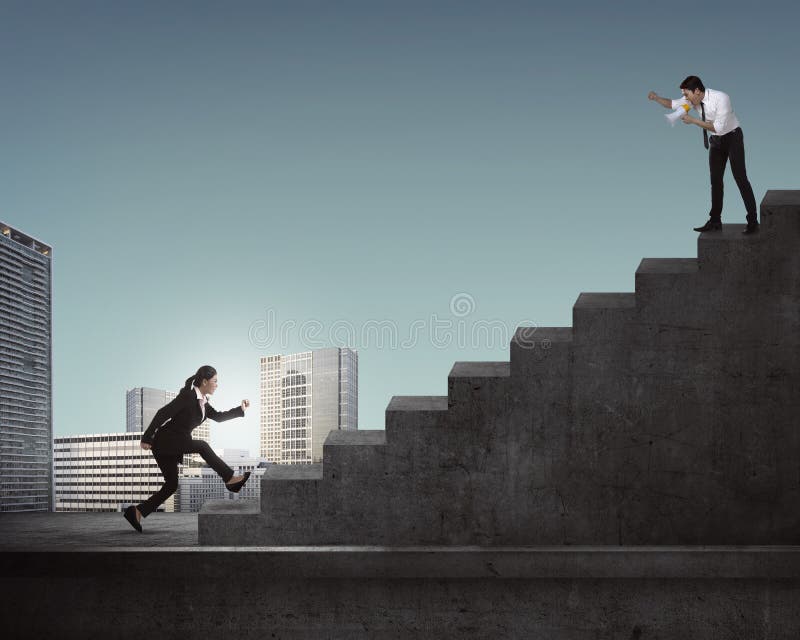 Asian Business People Using Megaphone Stock Image - Image of ...