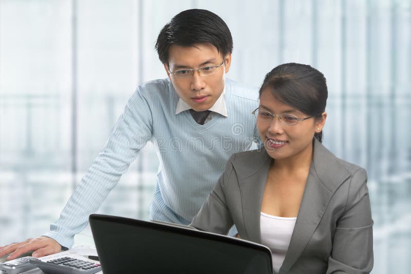 Asian Business People Working Together Stock Photo - Image of greeting ...