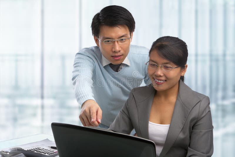 Asian Business People Working Together Stock Image - Image of asian ...
