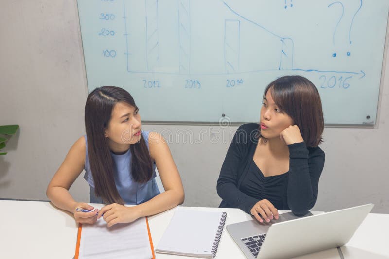 Asian Business Team Working Together in Office Stock Image - Image of ...