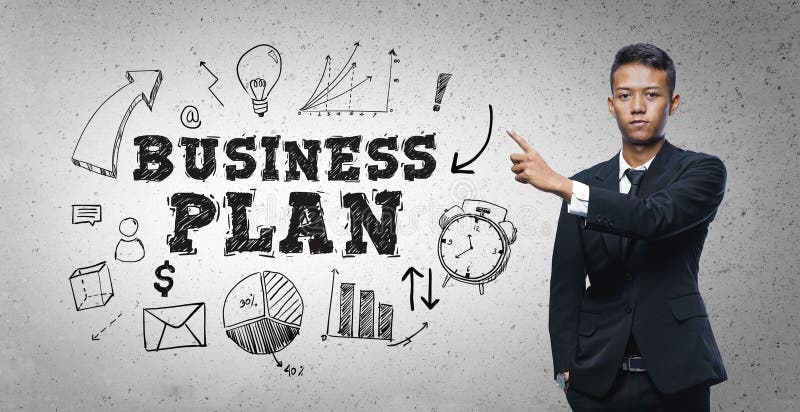 Asian Businessman Pointing stock photo. Image of leadership - 158656694