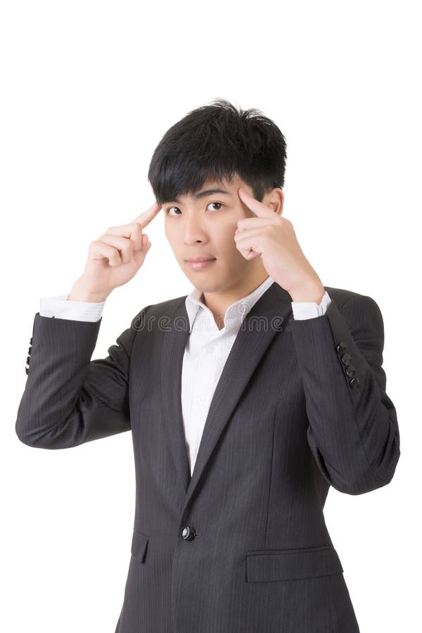 Businessman in Think Big Concept on Running Track Stock Photo - Image ...