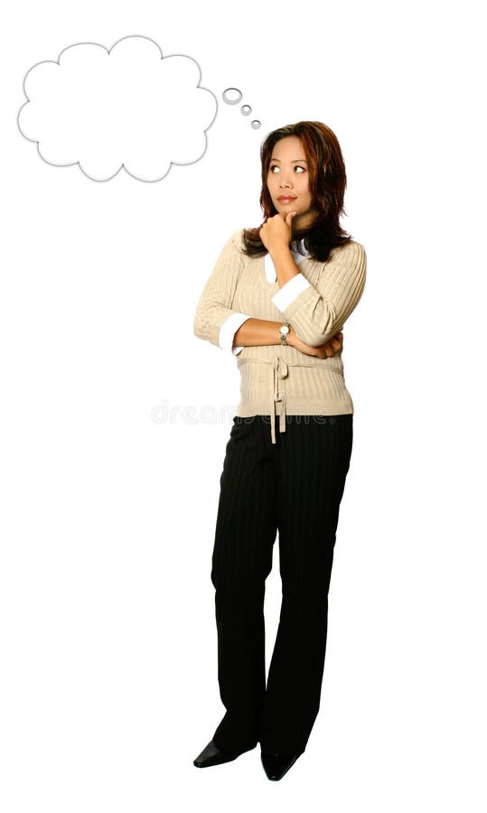 Asian Businesswoman Thinking Stock Photo - Image of race, plan: 3152656