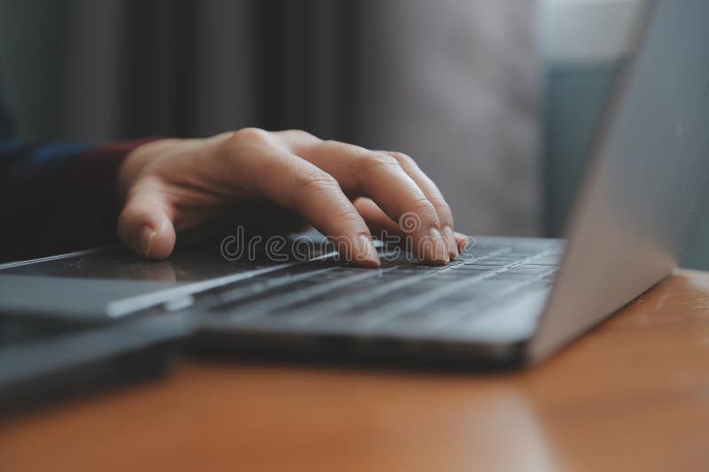 Asian Businesswoman Using Laptop Computer and Working at Office with ...