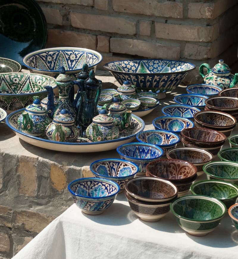 Asian Ceramics stock image. Image of asia, ornament, uzbekistan - 16946247