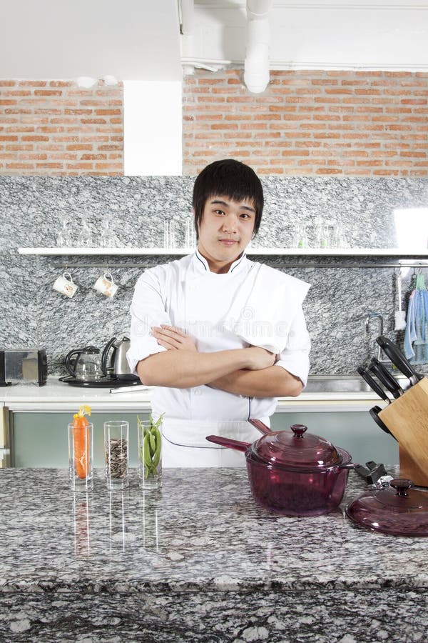 Asian Chef stock photo. Image of european, college, cute - 17972852